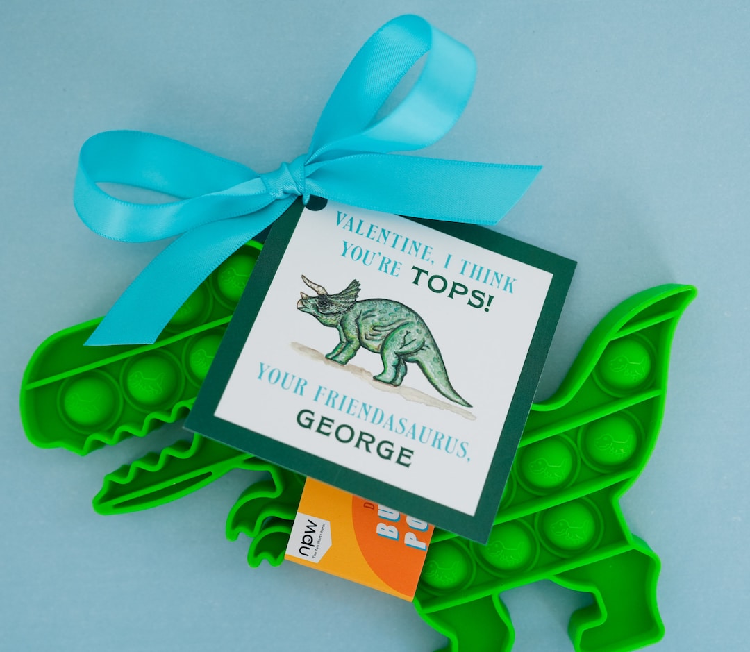 DIGITAL Dinosaur Triceratops Personalized Valentine's PRINTABLE PDF - Etsy