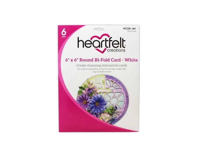 Heartfelt Creations Circle Card 6x6 8/pkg CHOOSE: Round Bi Fold ...