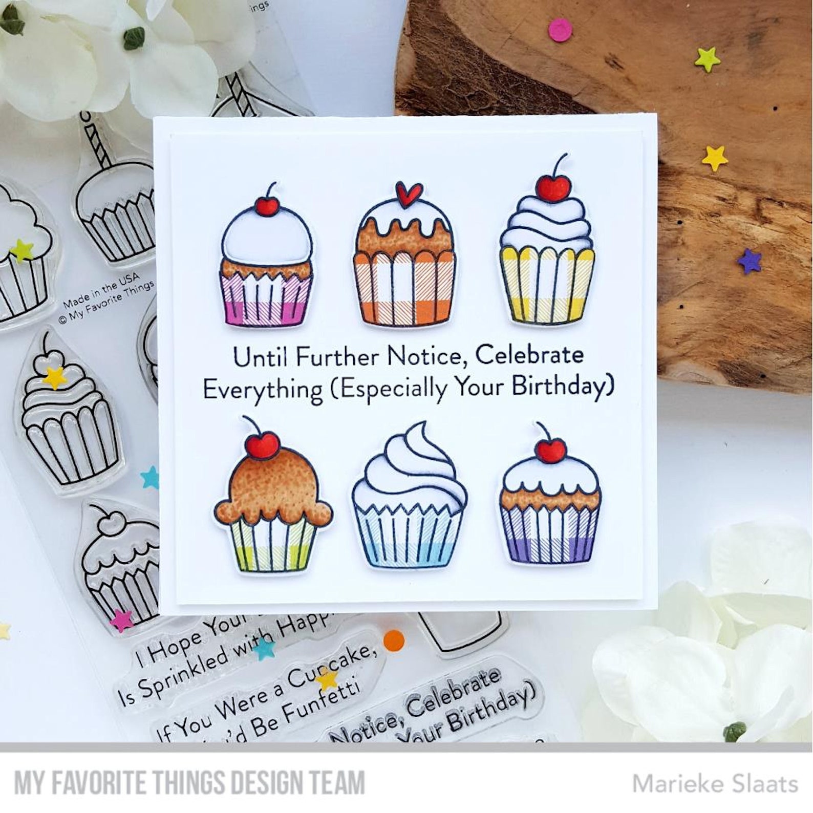 Lot Set My Favorite Things Diesstamps Birthday Girl Cupcakes - Etsy