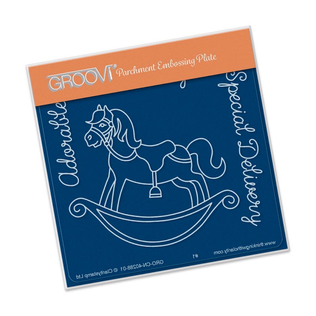 Groovi BABY THEME Plate CHOOSE: Rocking Horse, Pram, Baby Clothes , New ...