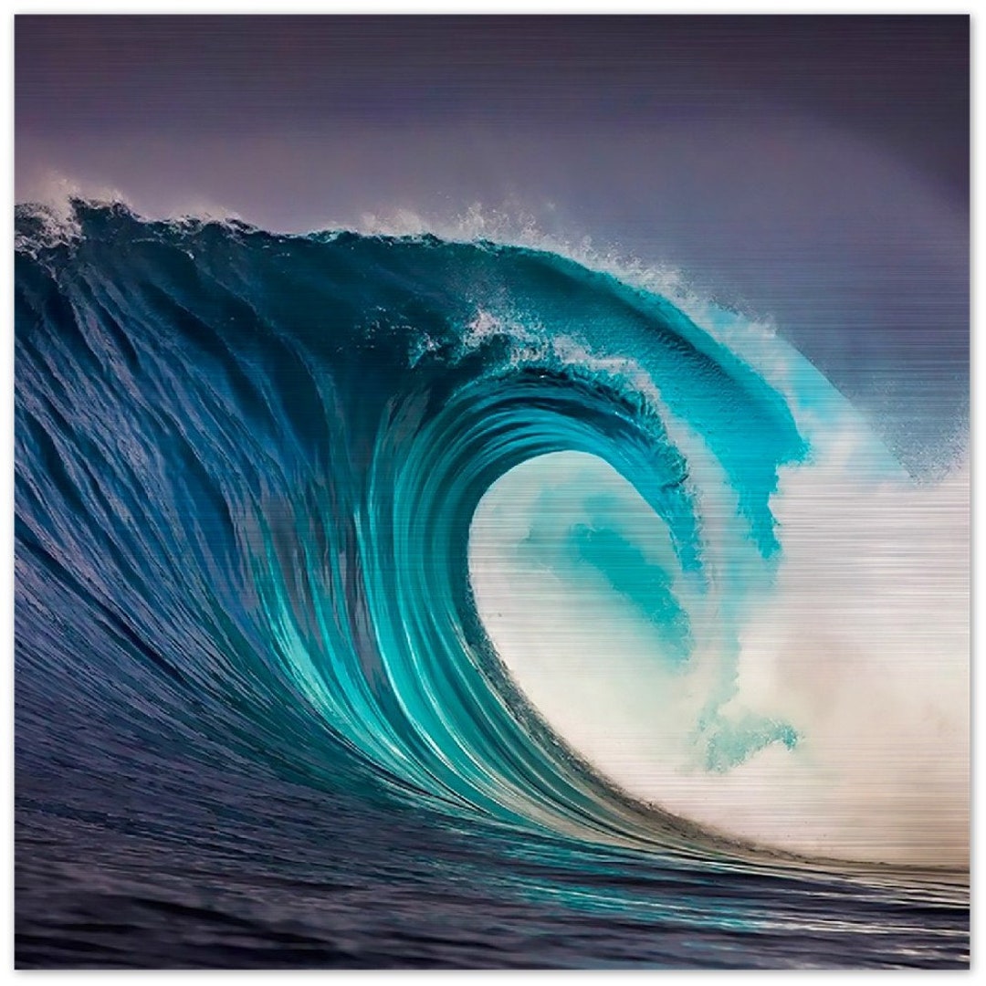 Wave Art, Ocean Waves, Abstract Wall Art, Brushed Aluminum - Etsy