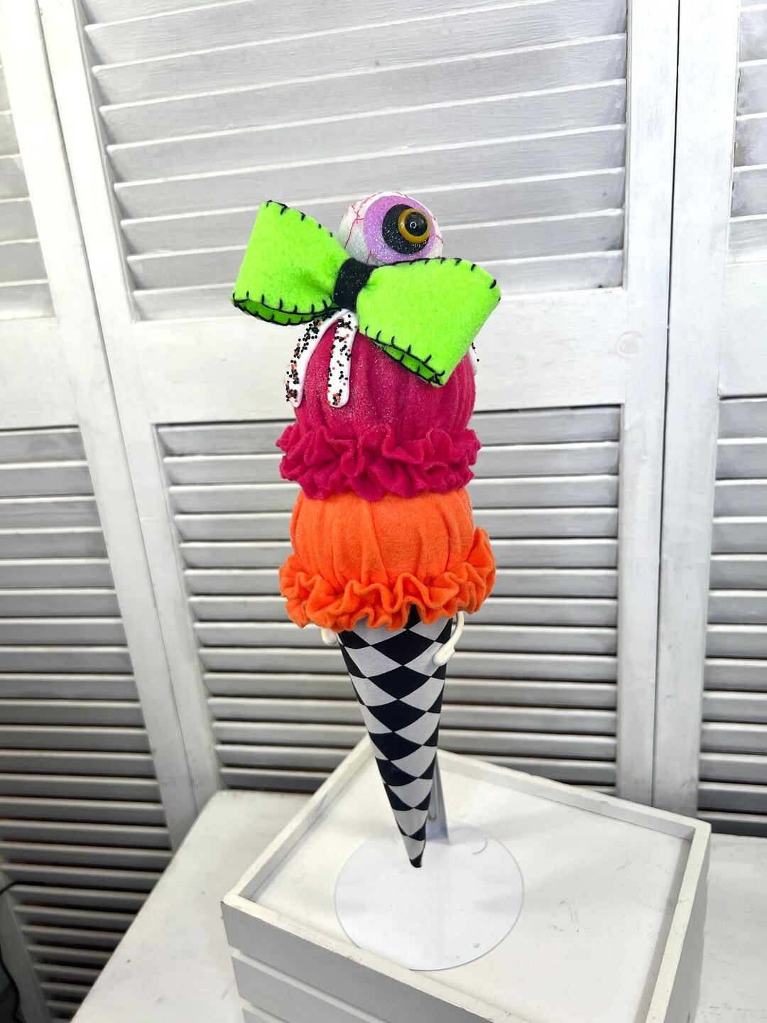 Eye Scream Cone/fake Eyeball Decor/halloween Candy Decor/ Fake Ice ...