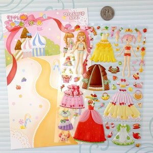 Pretty Princess Fashion Girls Dress up Puffy Pop up Stickers ! (BST-8 ...