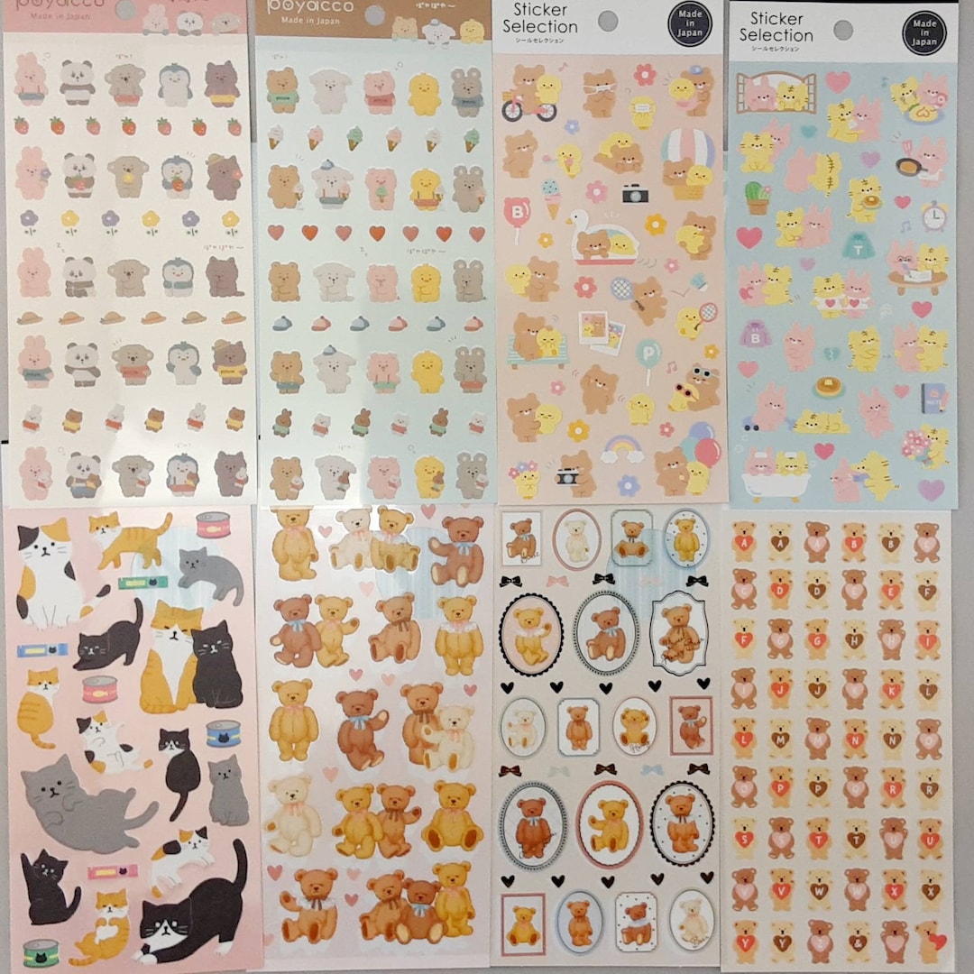 Very Cute Japanese Stickers, Choose From 8 Different Designs ! 100% ...
