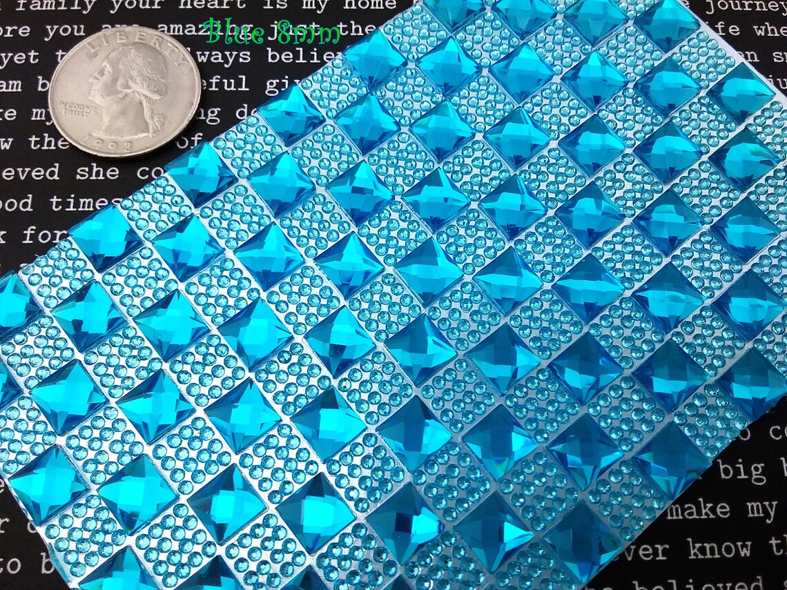 Beautiful Square Rhinestone Sheets Available in different | Etsy