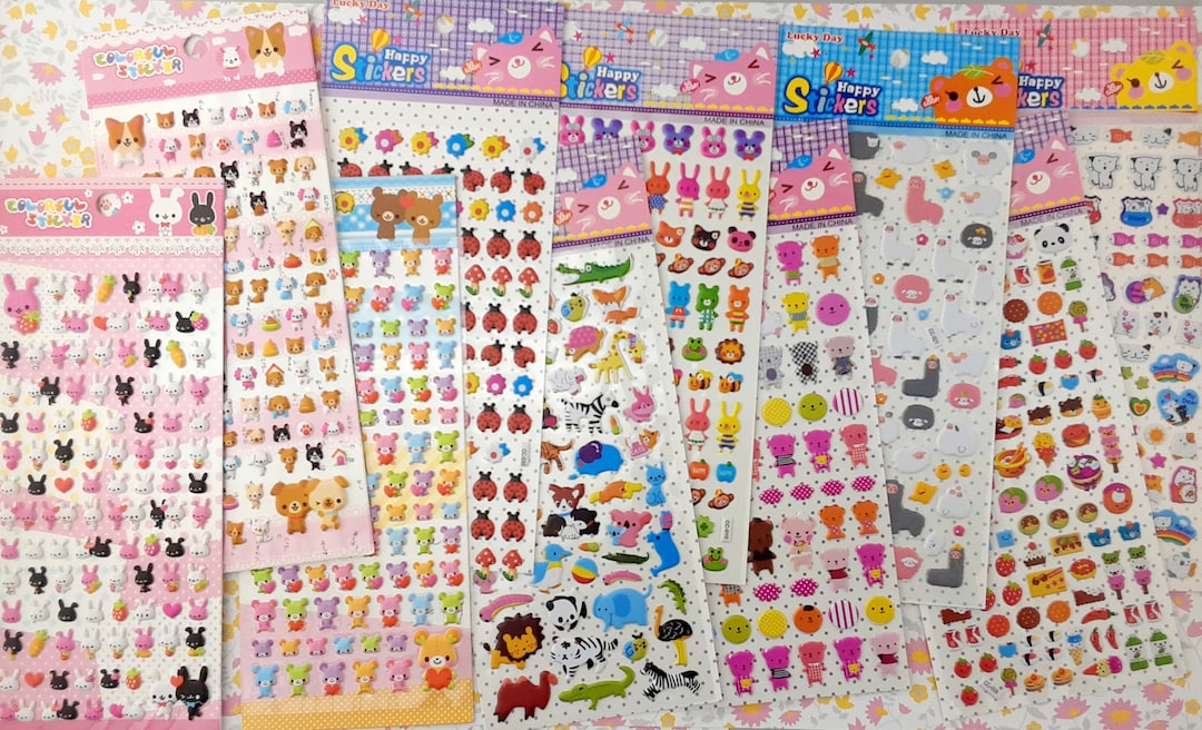 Very Cute Super Kawaii Japanese and Korean Pop up Stickers, Choose From ...