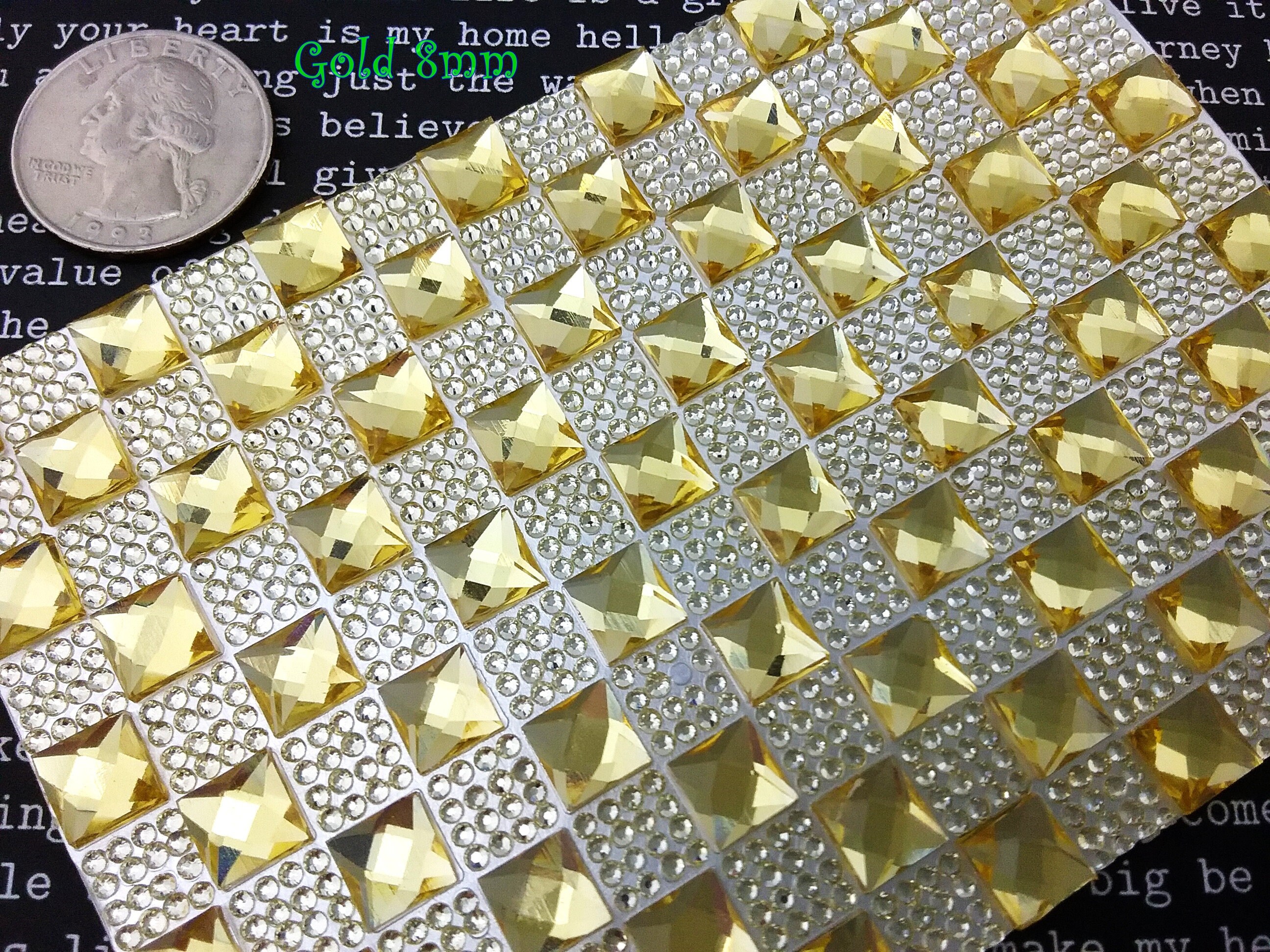 Beautiful Square Rhinestone Sheets Available in Different - Etsy