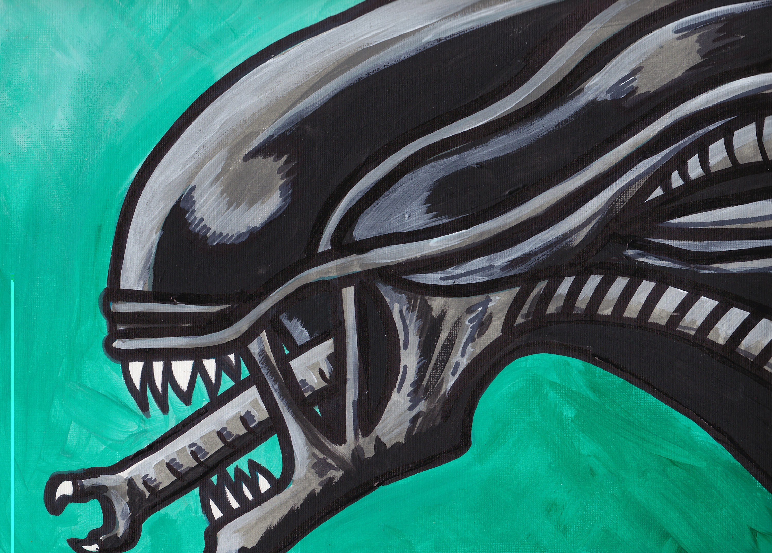 Acrylic Painting Facehugger Acrylic Art & Collectibles etna.com.pe