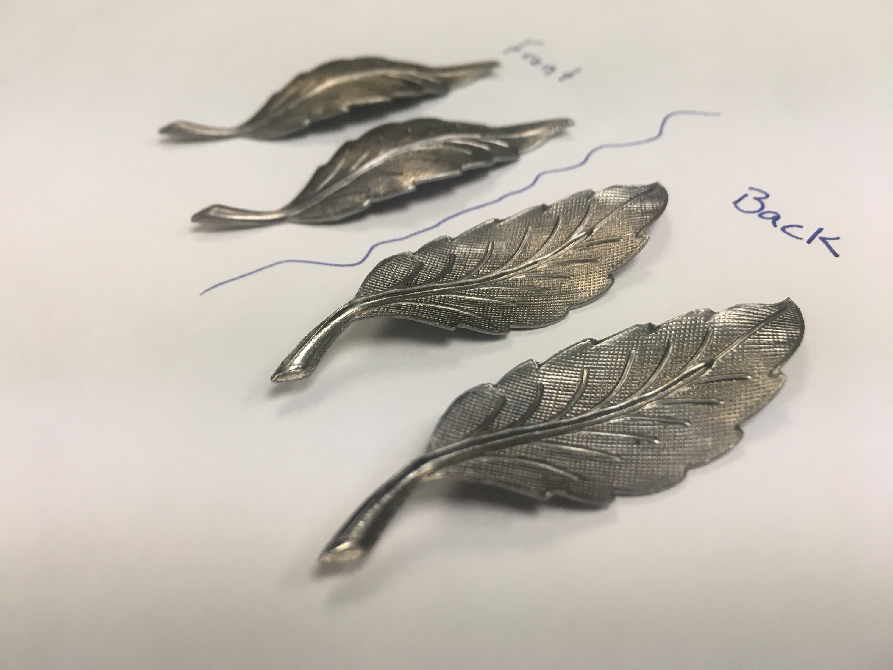 Set of Metal Leaves 2 Leaves 2 Inch Curved Steel Leaves - Etsy