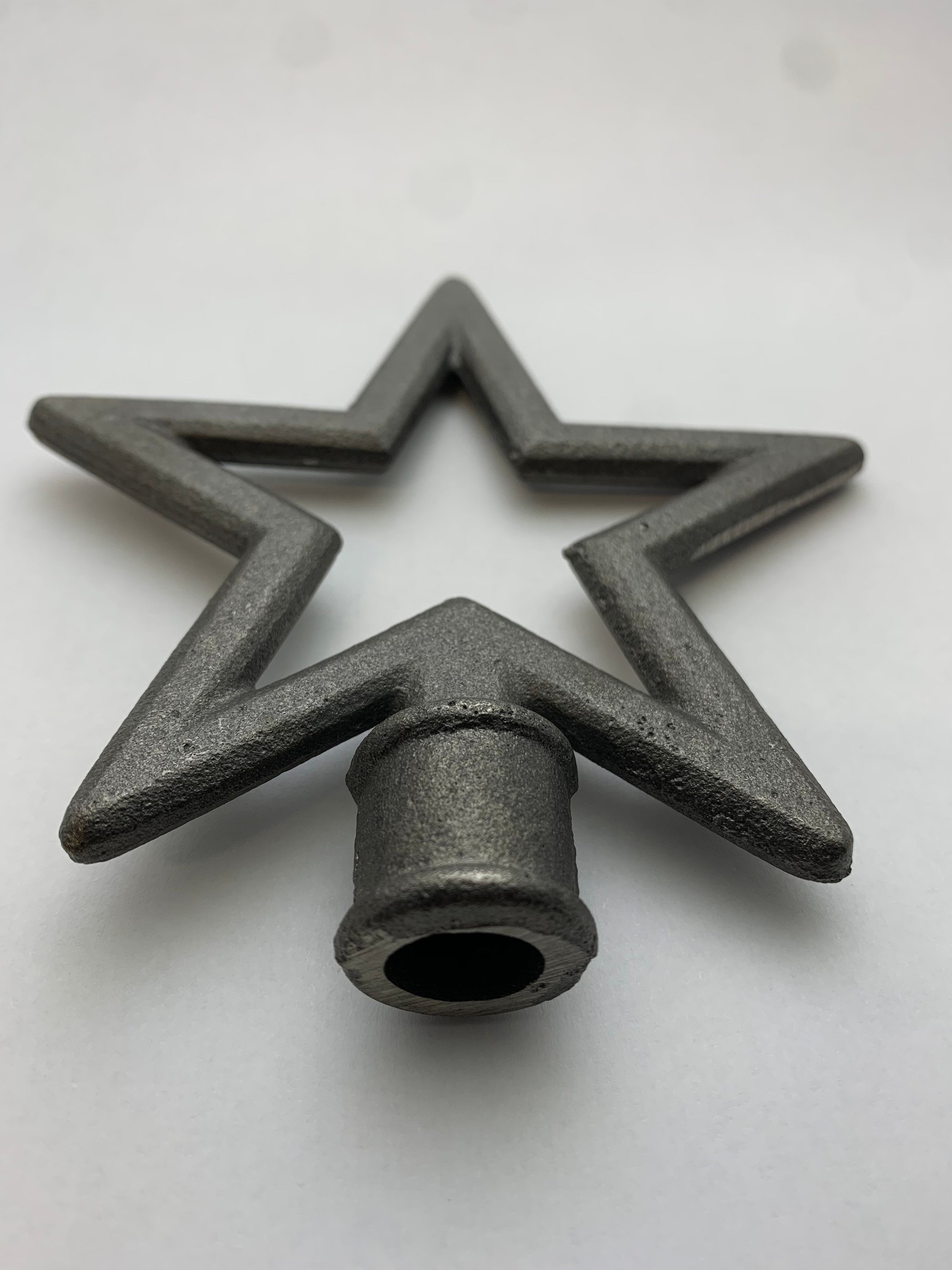 Cast Iron Star Top Flag Top Post Finial Spear Head | Etsy