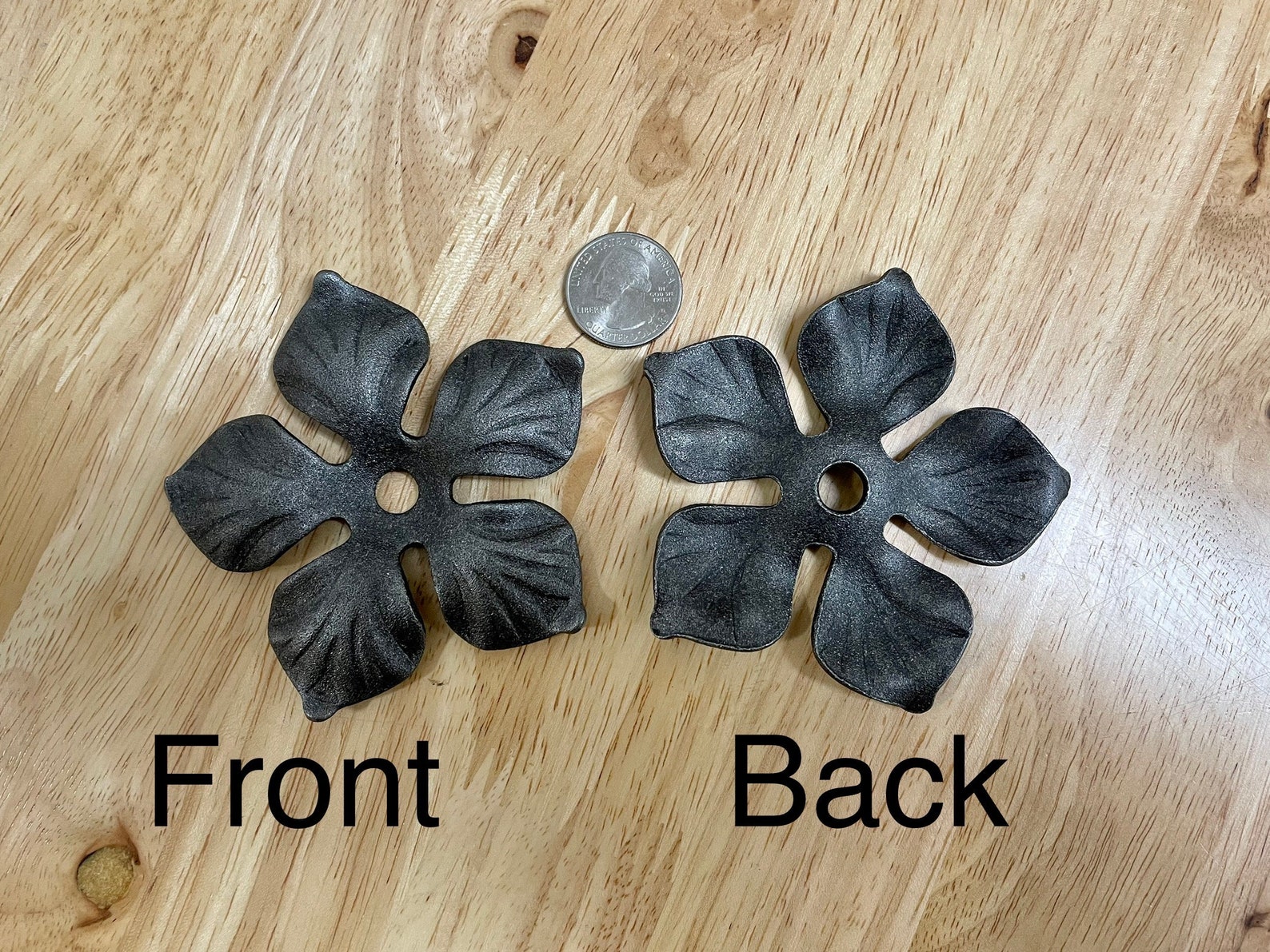 Steel Flower Cast Iron 5 Petal Flower With Hole - Etsy