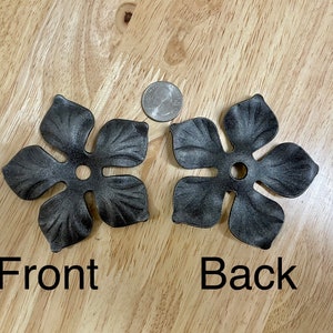 Steel Flower Cast Iron 5 Petal Flower With Hole - Etsy