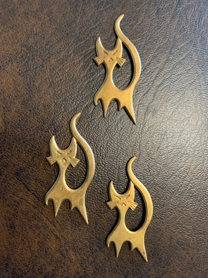 Brass Atomic Cat | Etsy
