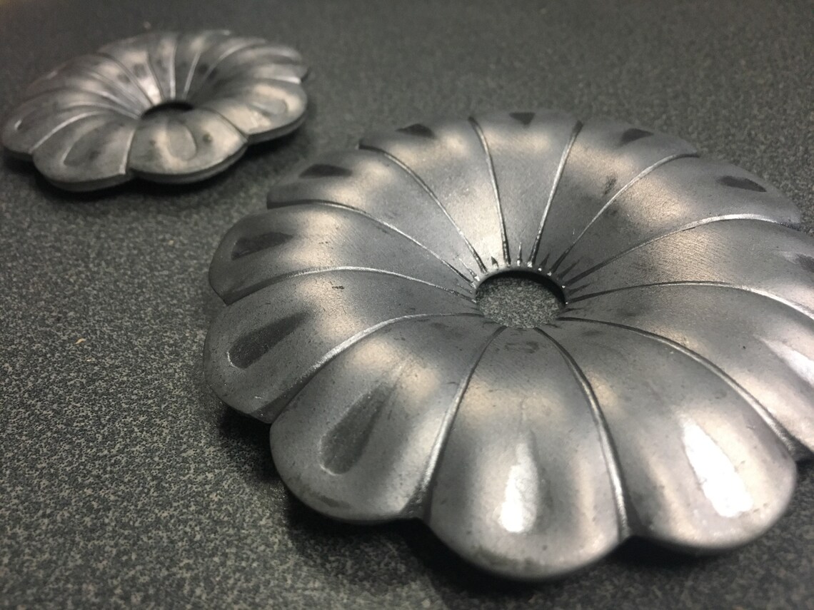 Steel Rosette With 3/8" Hole in Center 2 Sizes Available Round - Etsy