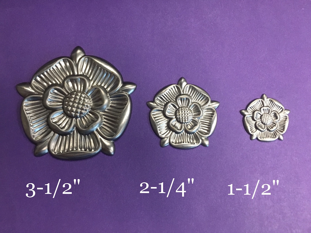 Metal Flat 3d Flower Medallion - Etsy
