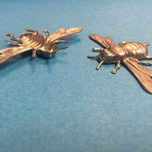 Small 3D Metal Bumble Bee Silver or Gold - Etsy