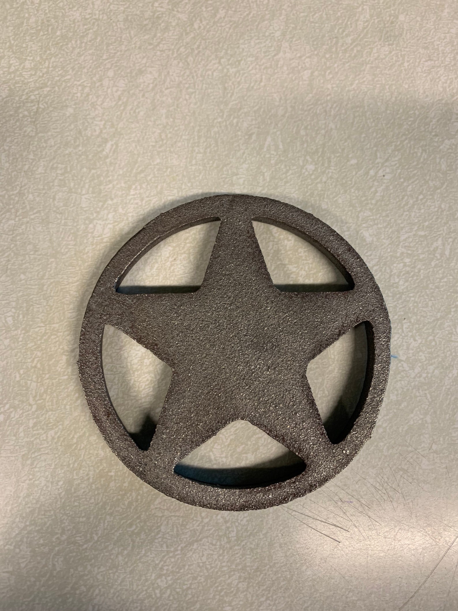 Metal Star, 2 Designs to Choose From, Cast Iron Round Star, Double ...