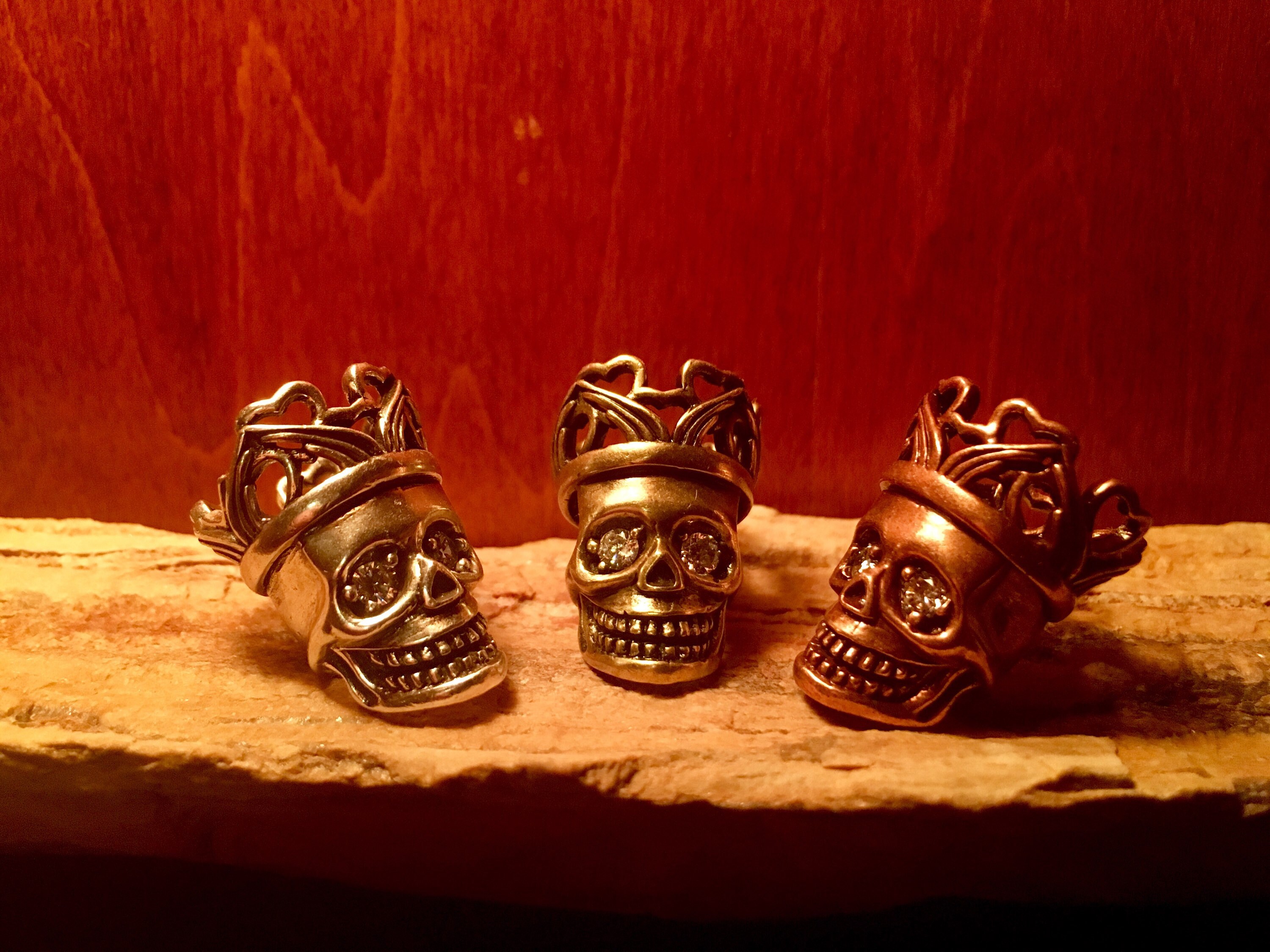 Large Hole Bead for Beards or Dreads Skull With Crown in | Etsy