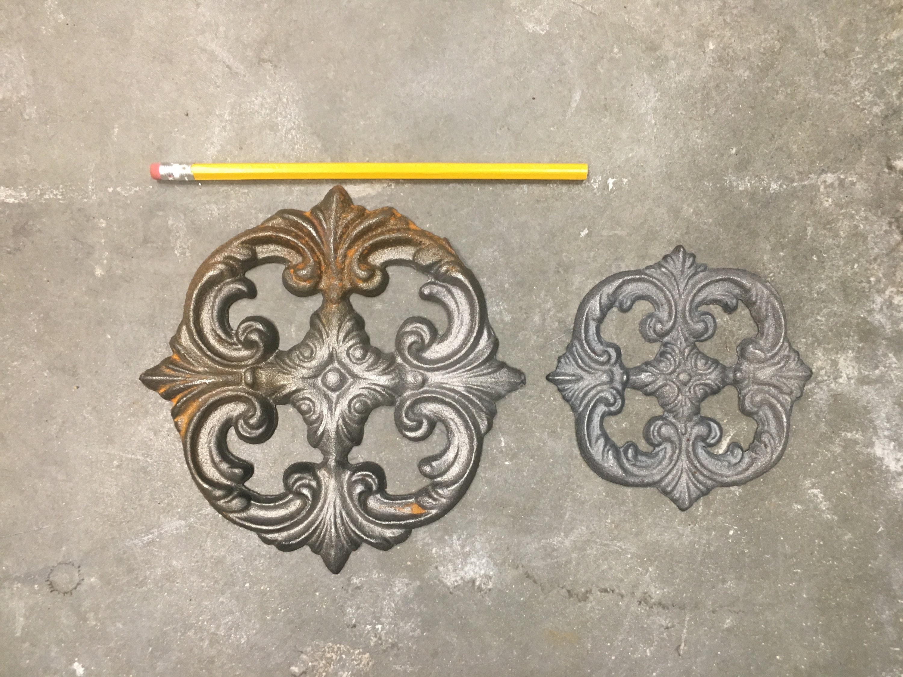 Cast Iron Medallion 2 Sizes Single Faced Ornate Classy Mandala | Etsy