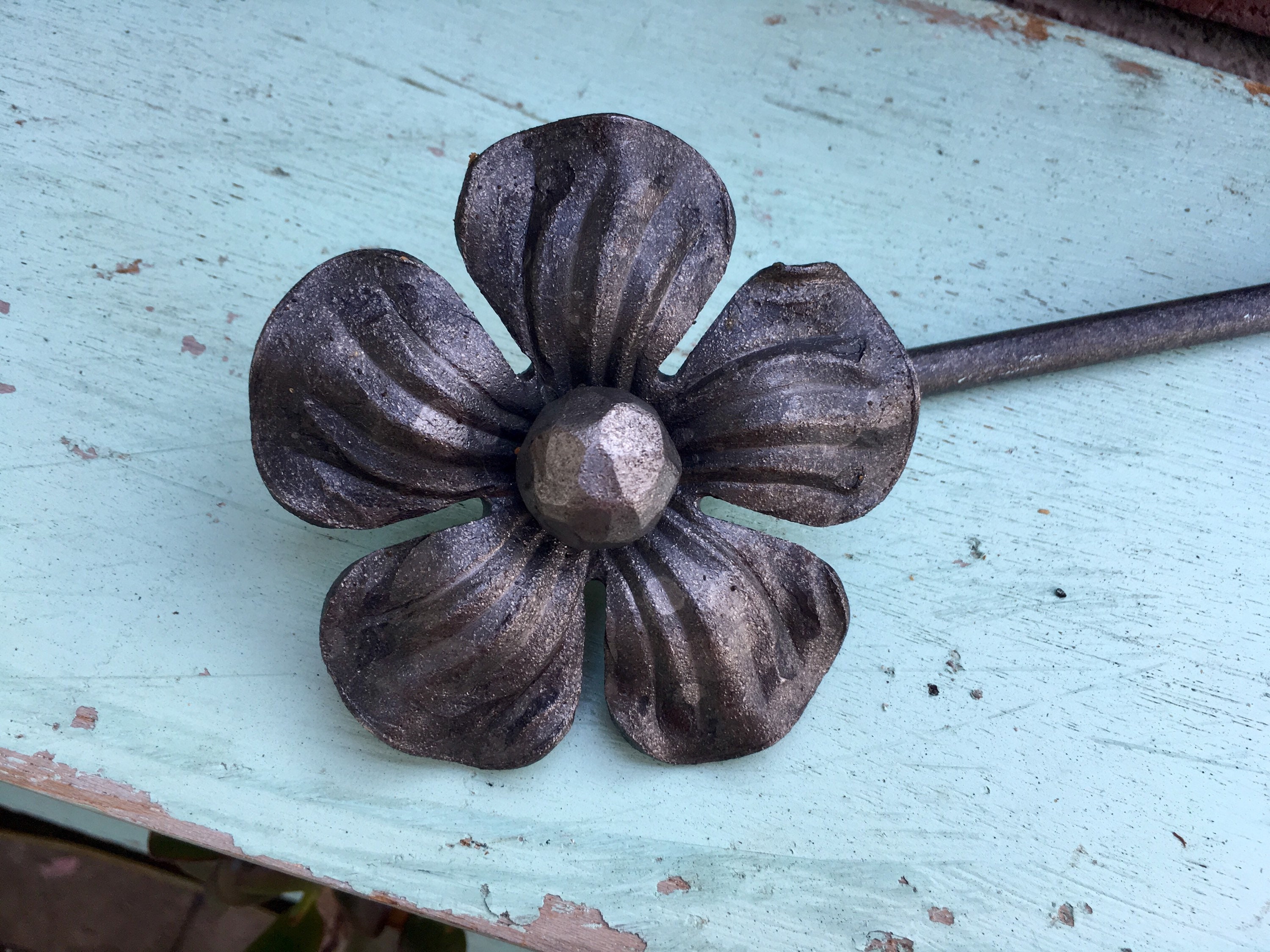 Steel Flower With Stem Indoor or Outdoor Tall Metal Flower | Etsy