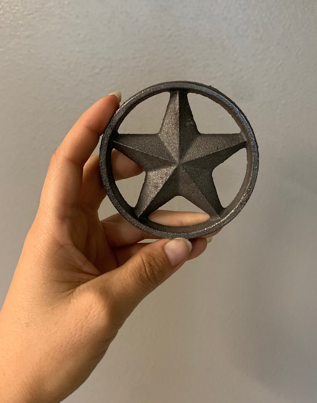 Metal Star, 2 Designs to Choose From, Cast Iron Round Star, Double ...
