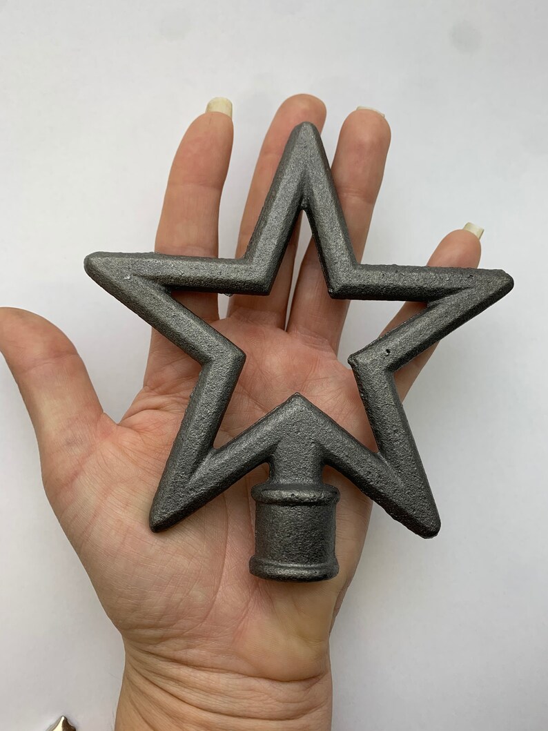 Cast Iron Star Top Flag Top Post Finial Spear Head - Etsy