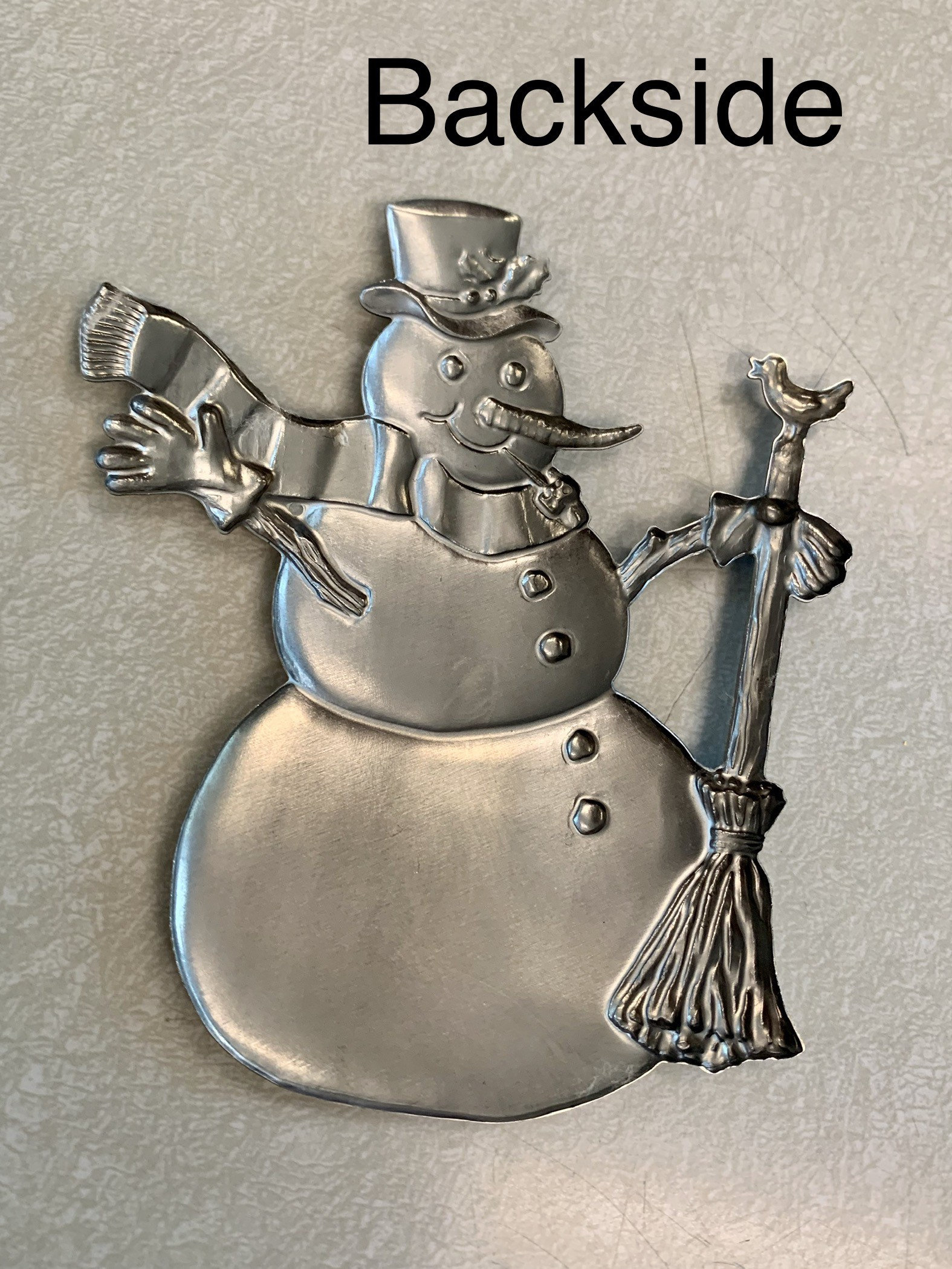 Metal Snowman Frosty the Snow Man Flat 3d Christmas Accessory - Etsy