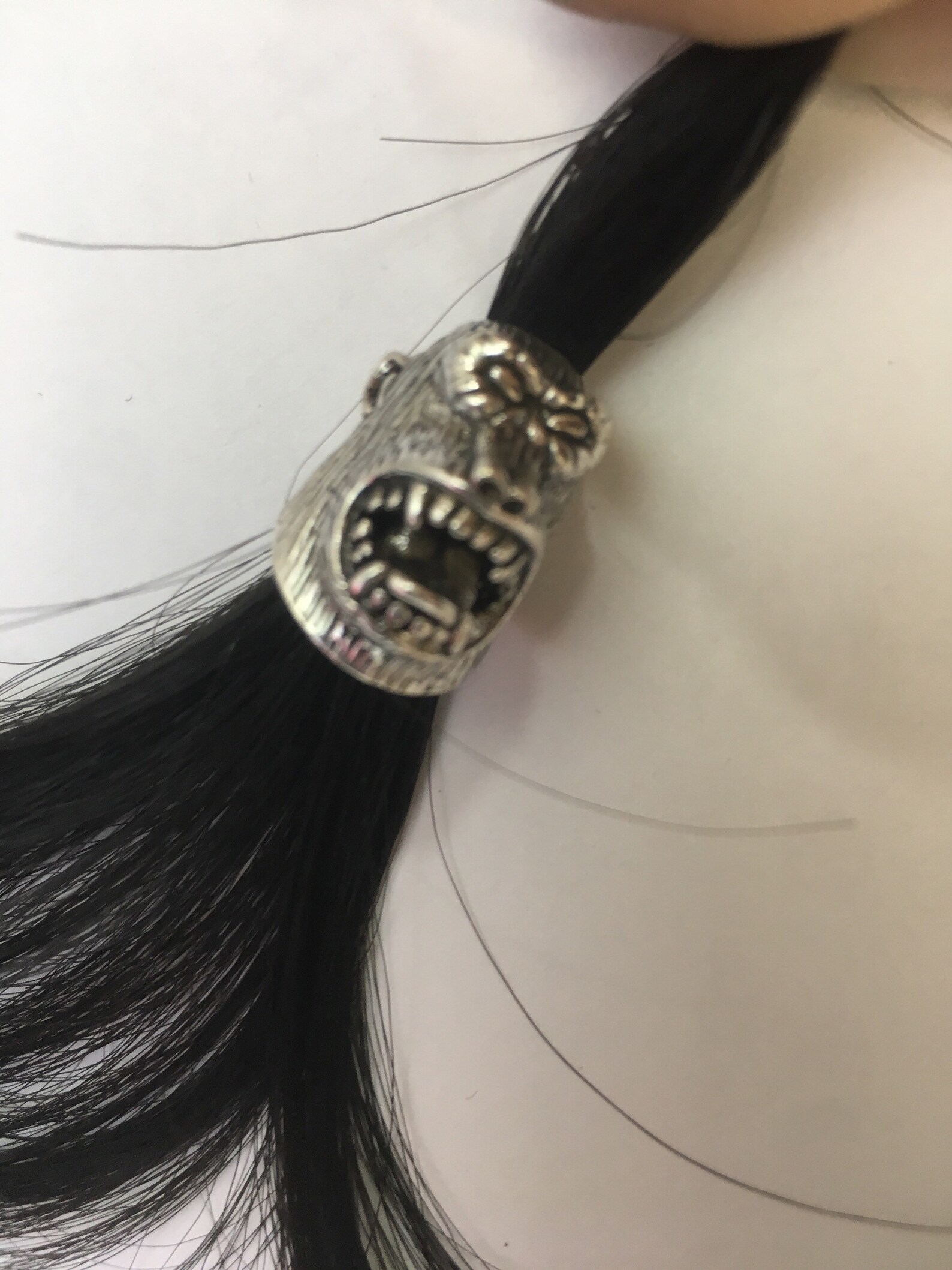 Bead for Beards or Dreads Ape Gorilla Head Silver Copper or - Etsy