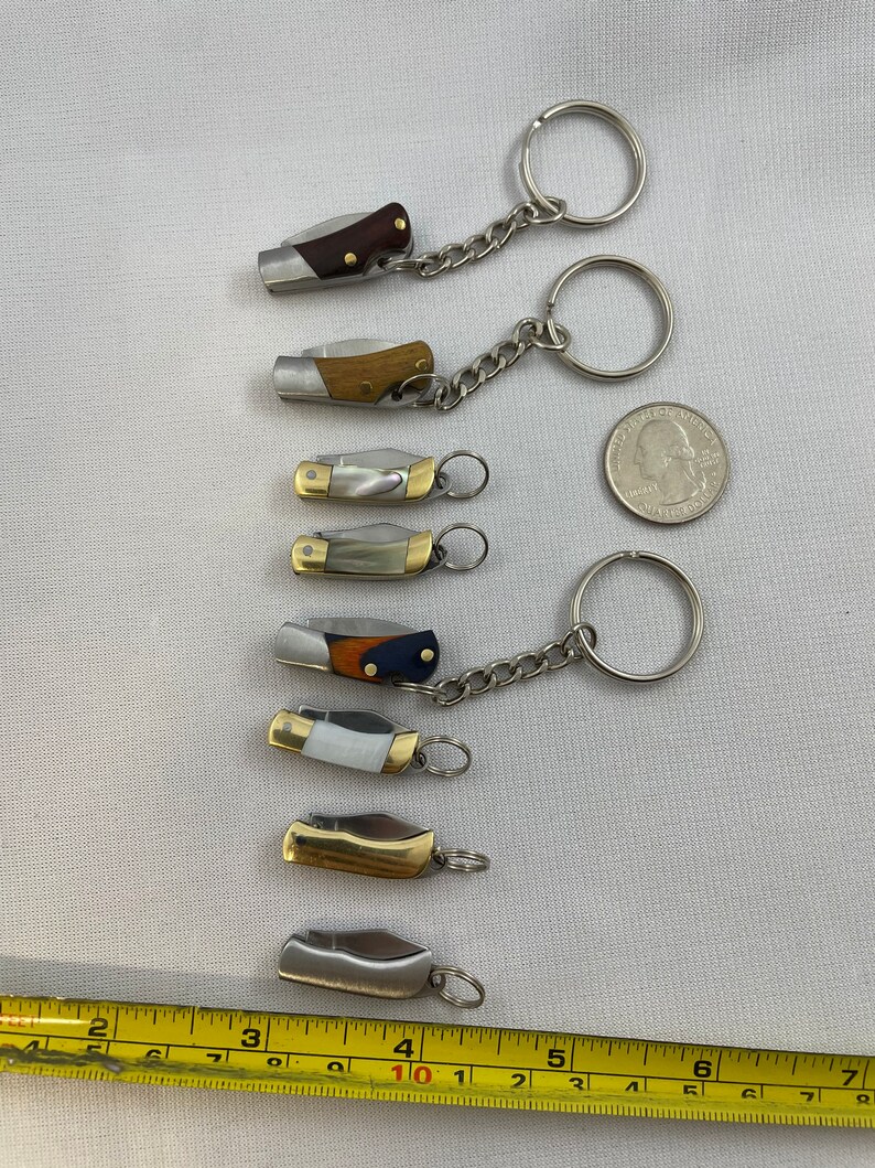 Tiny Pocket Knife Miniature Knife Keychain Choose Style - Etsy