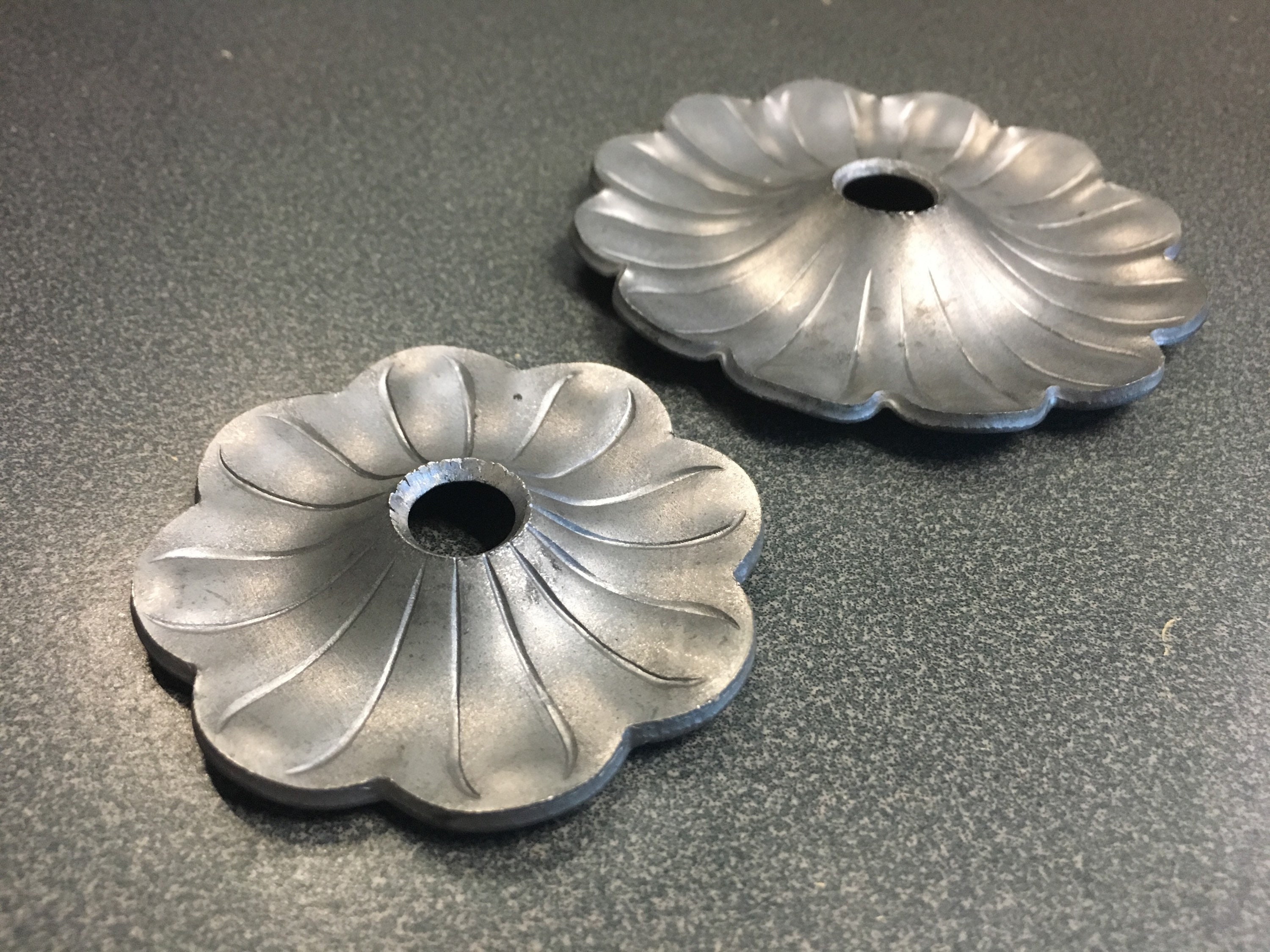 Steel Rosette With 3/8" Hole in Center 2 Sizes Available Round - Etsy