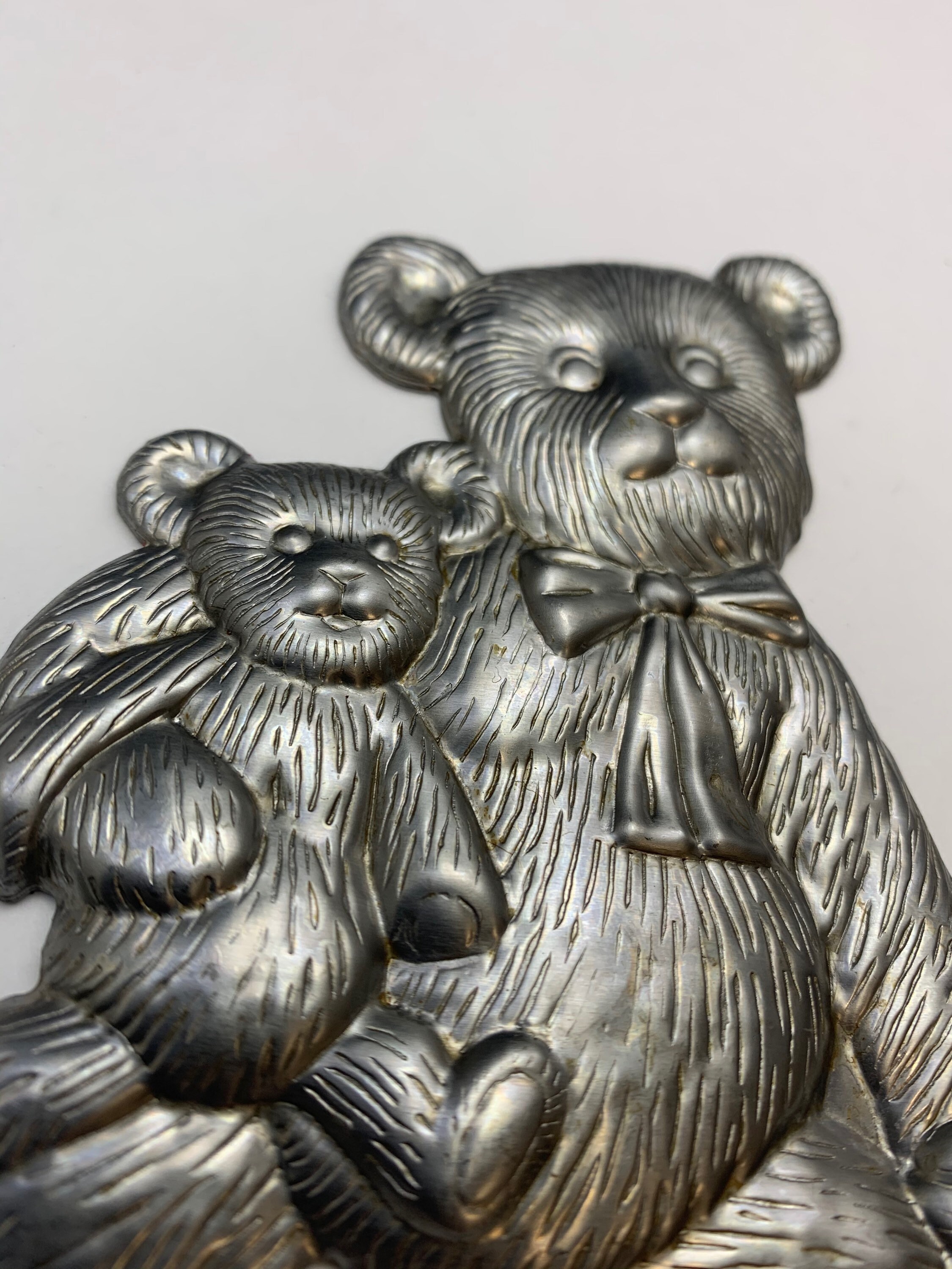 Metal 3d Teddy Bear With Baby Teddy Bear | Etsy