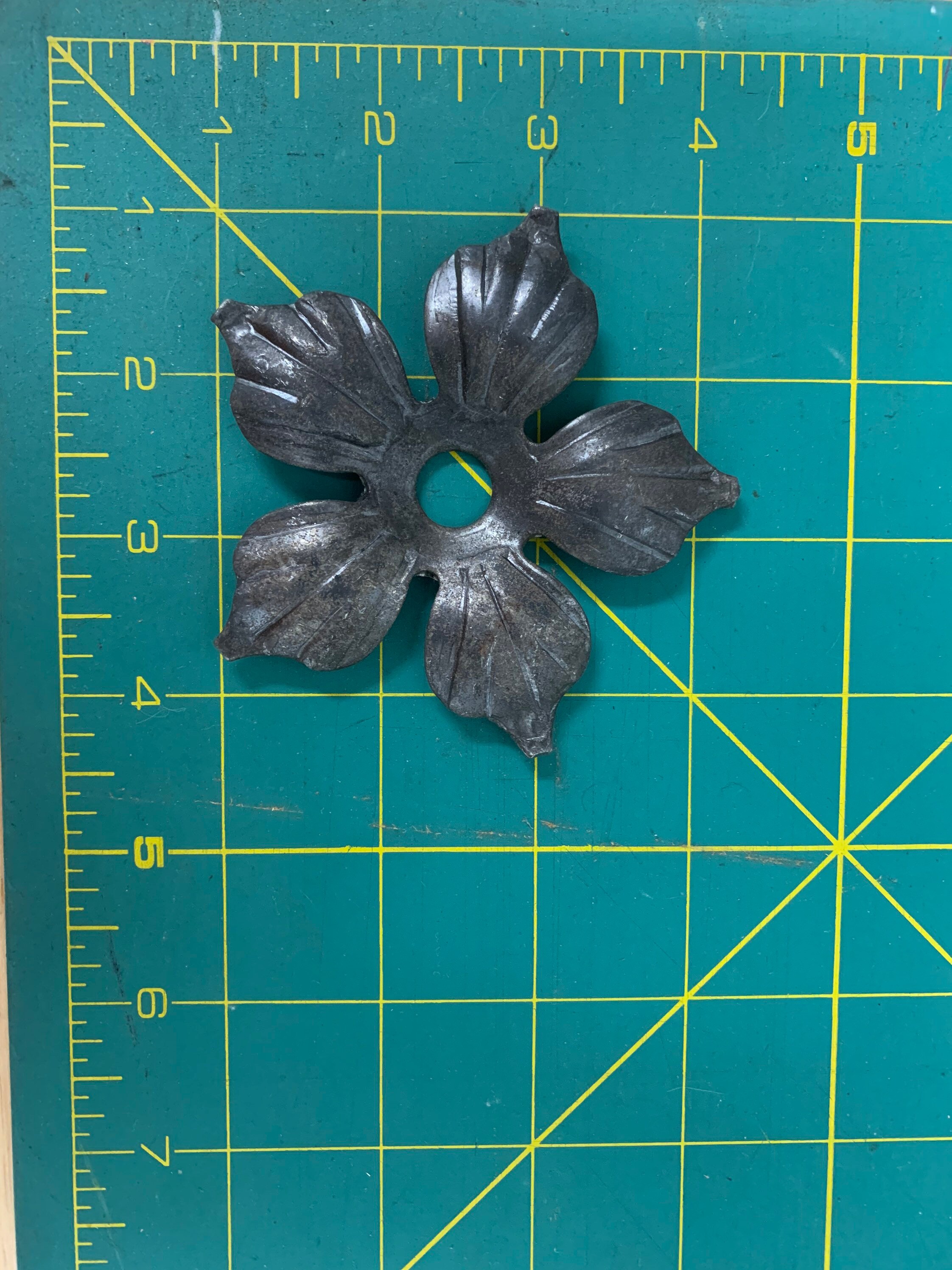 Steel Flower Forged Steel 5 Petal Flower With Hole | Etsy