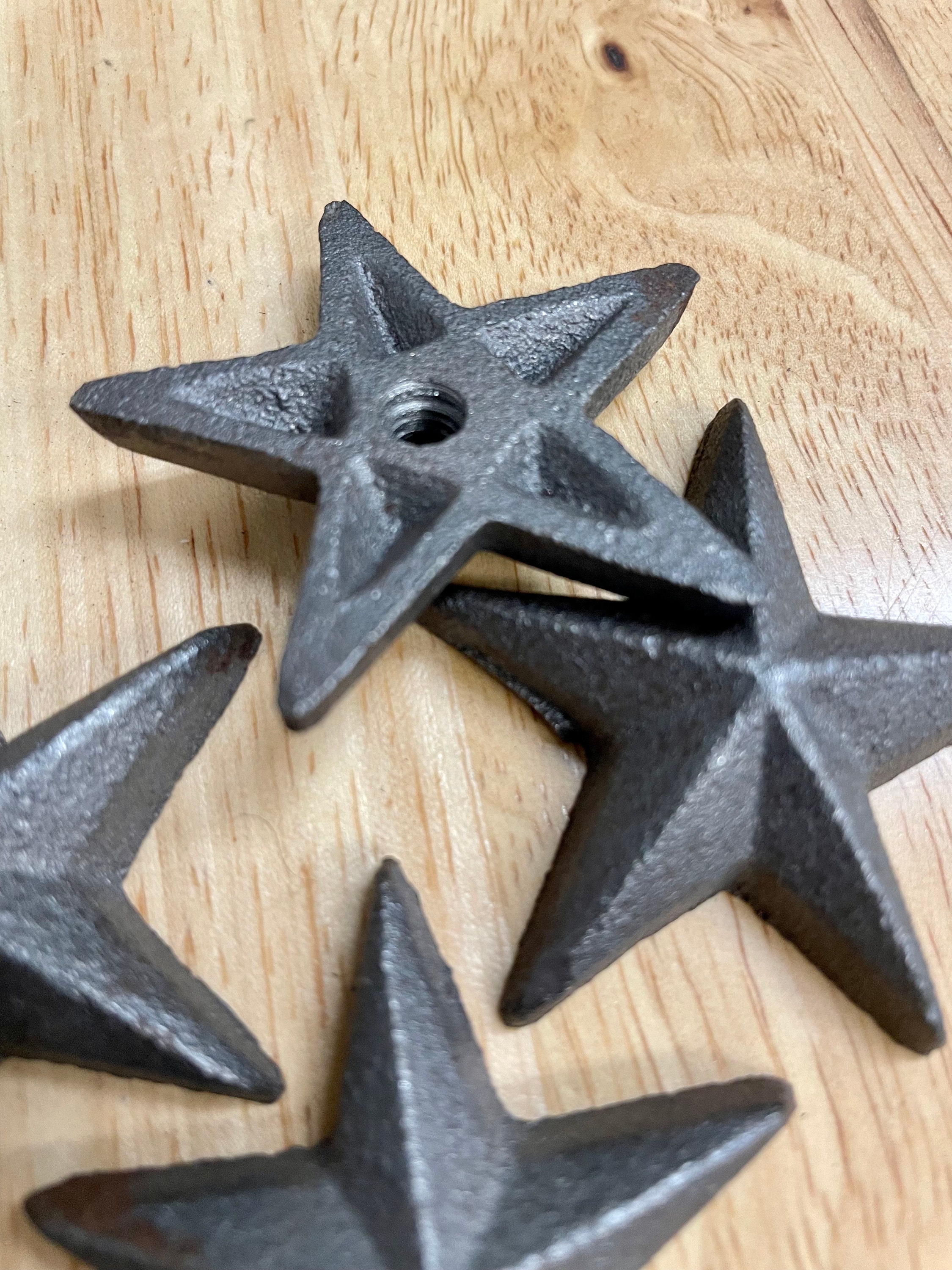 Cast Iron Star With Threaded Hole on Backside. Metal Embellishment or ...