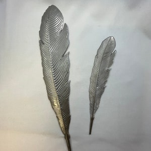 Metal Feather Quill Feather 2 Sizes 7.5" Inch or 12” Inch - Etsy
