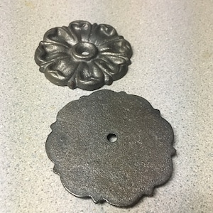 Metal Flower, Forged Steel Flower, Round Petals 3.5 Diameter Round 1/4 ...