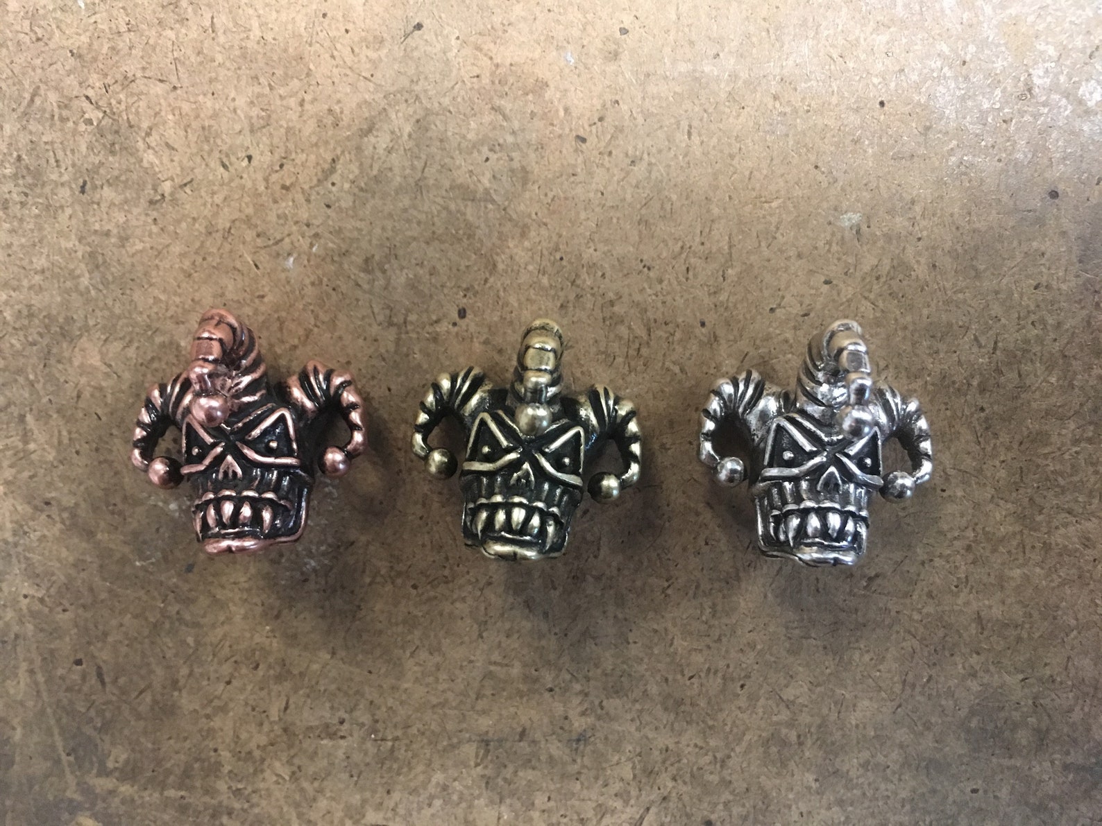 Bead for Beards or Dreads Joker in Silver, Copper or Bronze. Beard ...