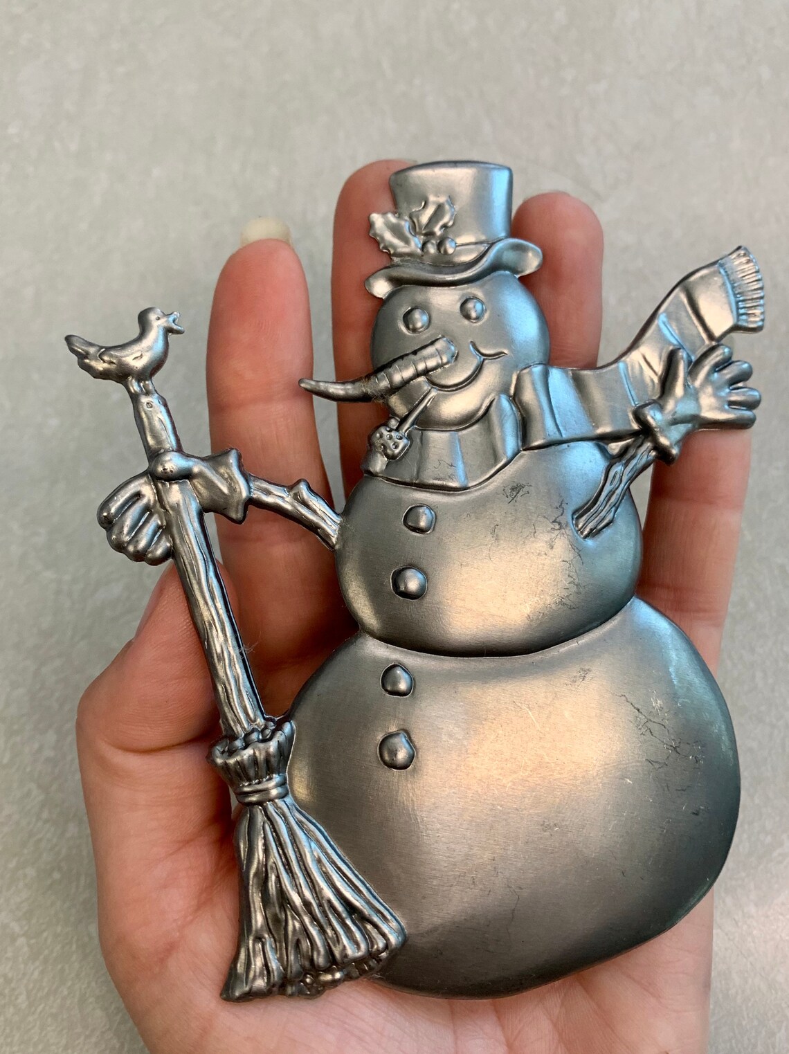 Metal Snowman Frosty the Snow Man Flat 3d Christmas Accessory | Etsy