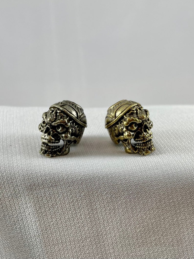 Large Hole Skull Bead for Beards Dreads Paracord Jewelry - Etsy