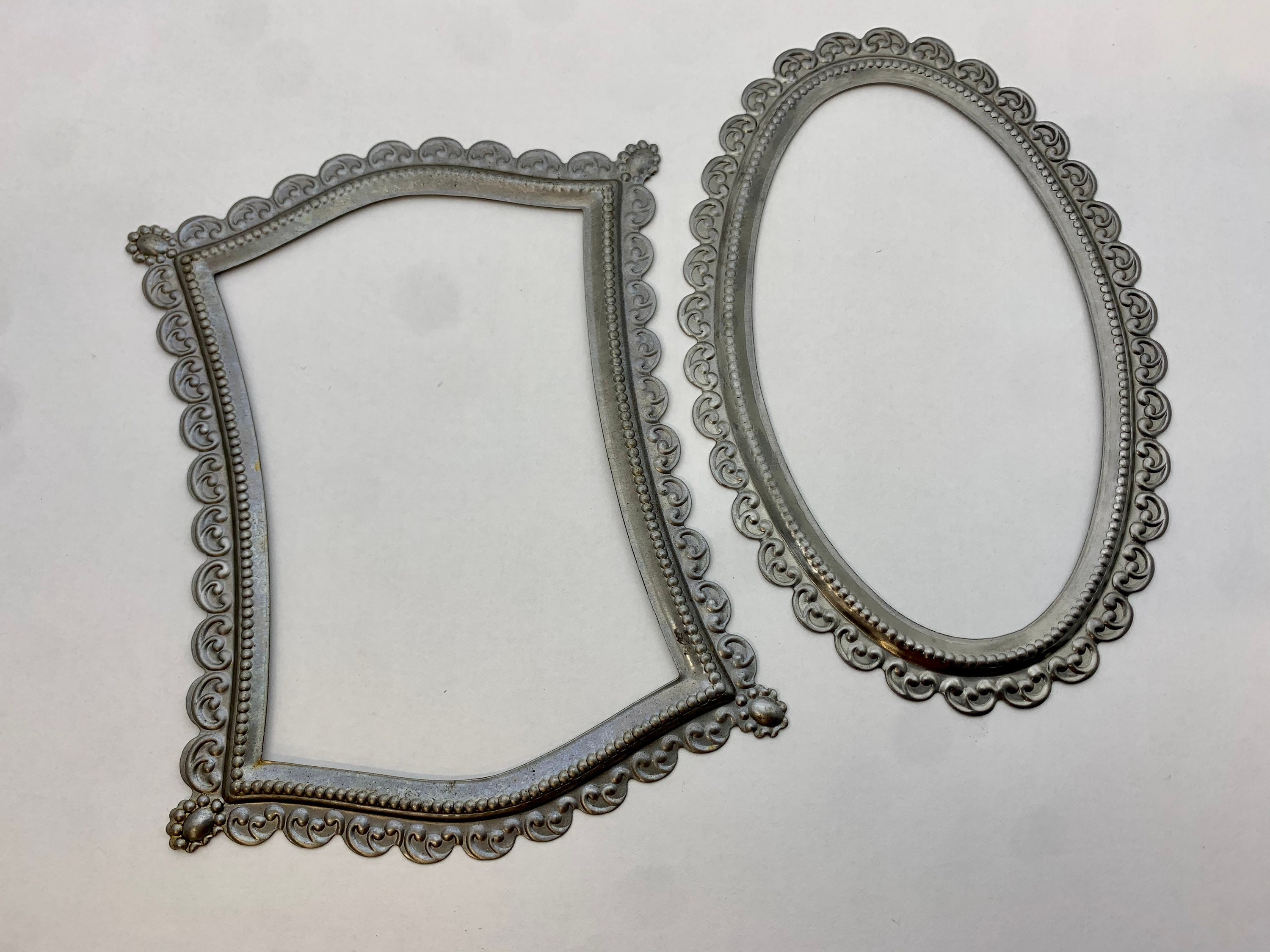 Metal decorative frame oval and rectangular shaped | Etsy