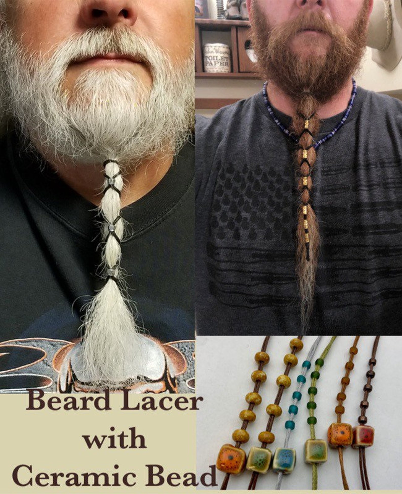 Beard Lacer With Ceramic Bead | Etsy