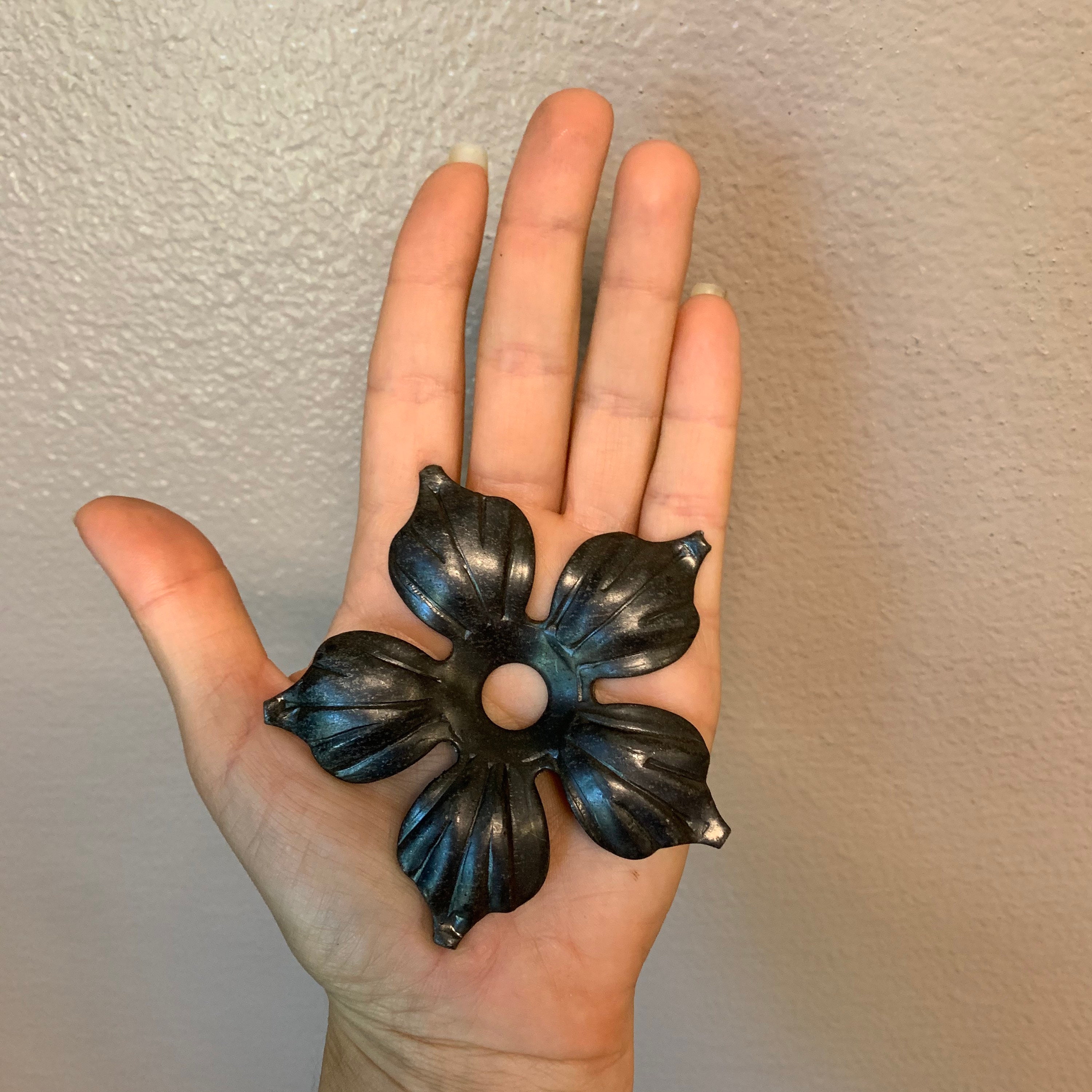 Steel Flower Forged Steel 5 Petal Flower With Hole - Etsy