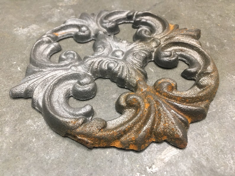Cast Iron Medallion 2 Sizes Single Faced Ornate Classy Mandala Round ...