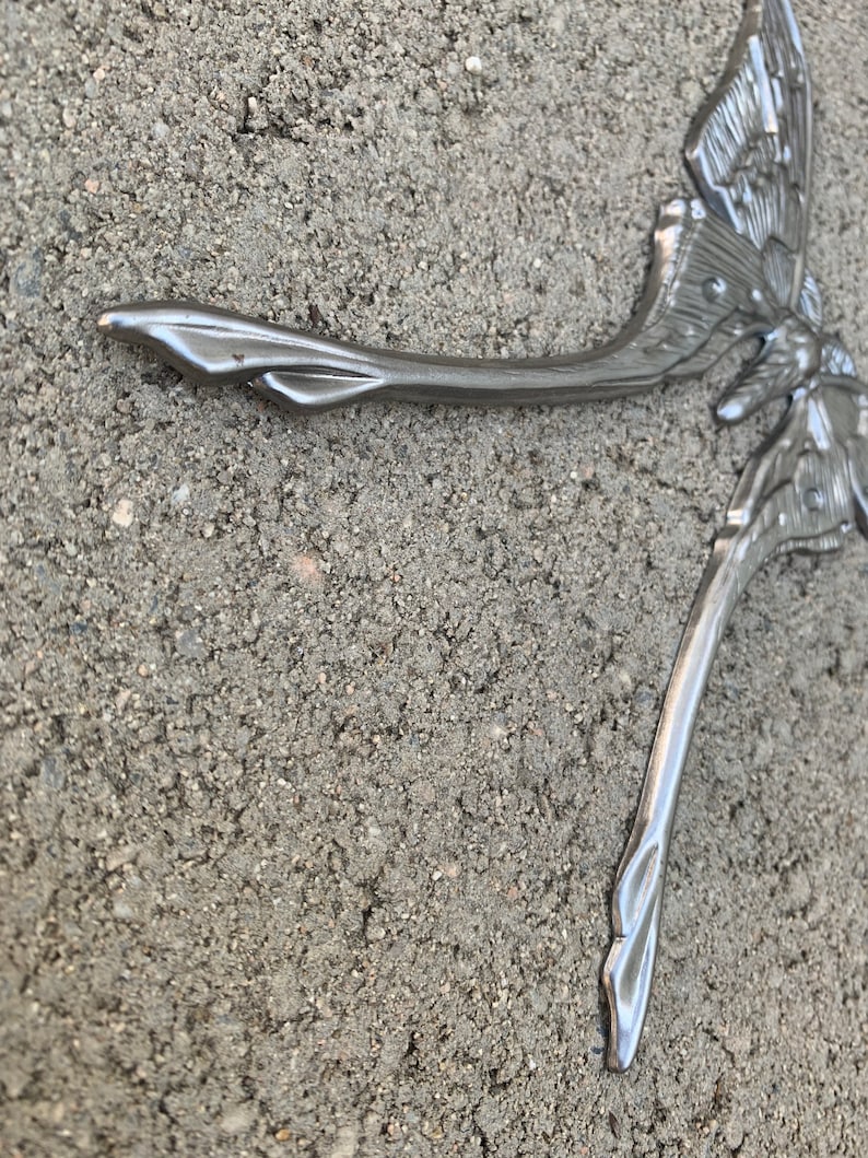 Metal Flat 3d Moth Butterfly With Long Wings - Etsy