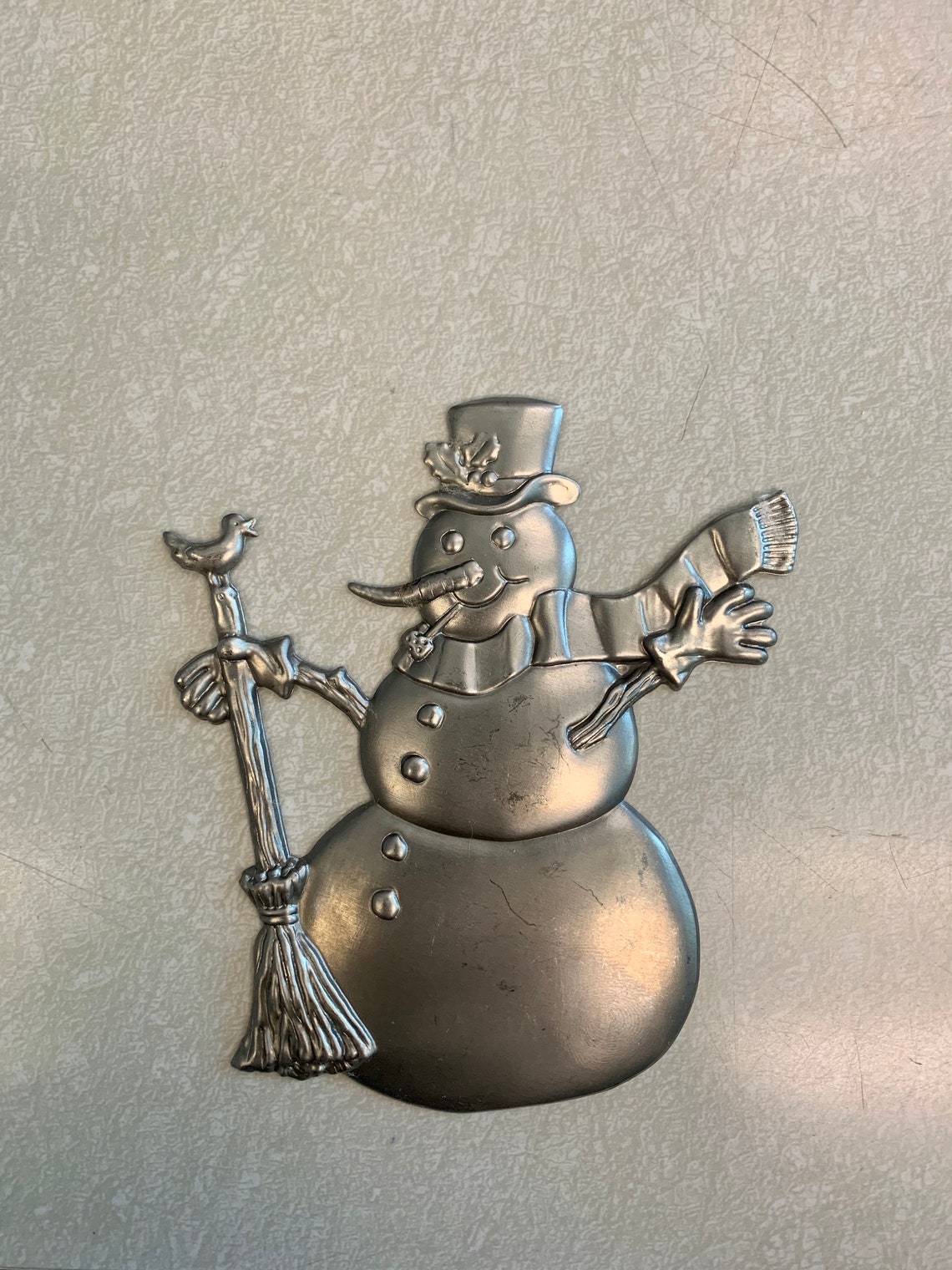 Metal Snowman Frosty the Snow Man Flat 3d Christmas Accessory | Etsy