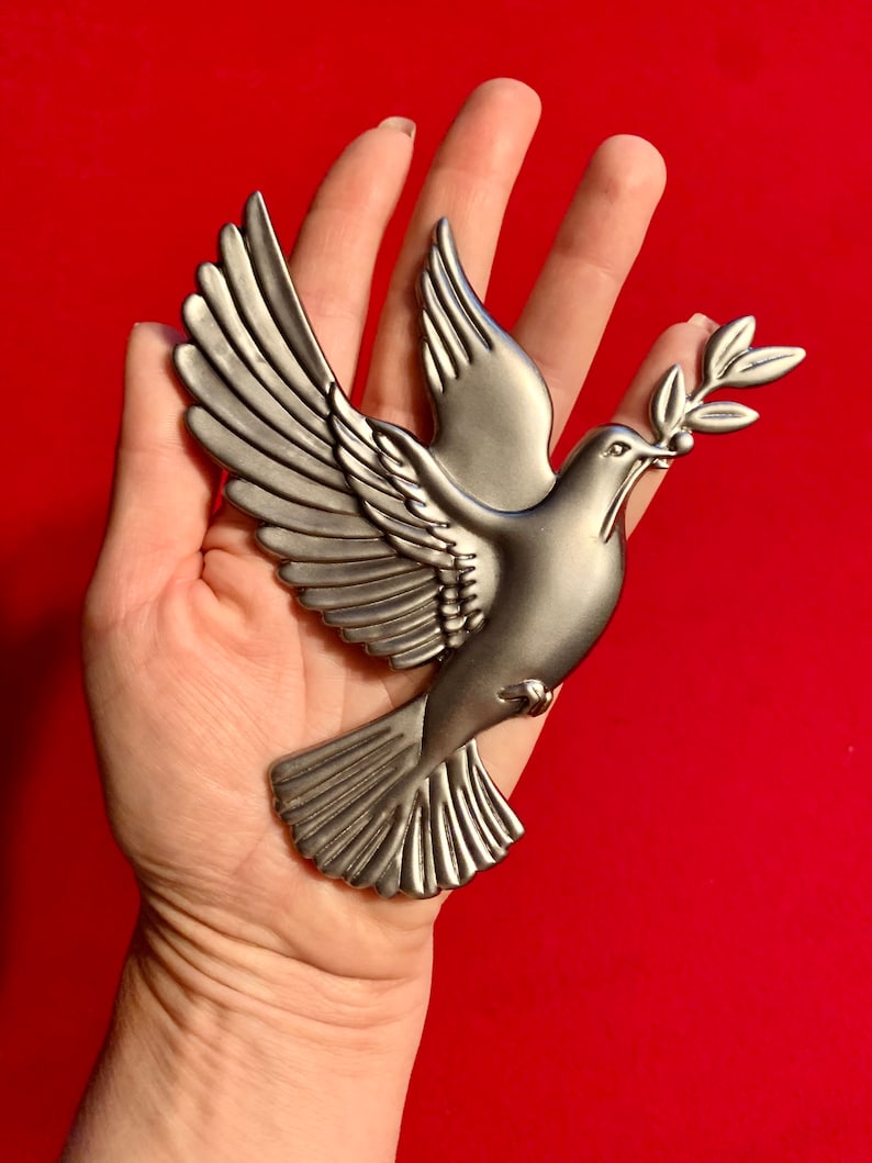 Metal Dove Flying Dove Peace Love Decoration - Etsy