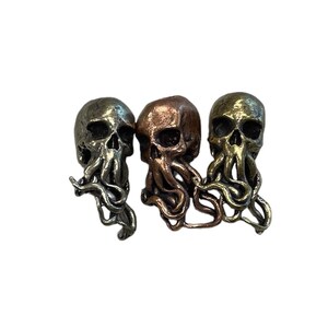 Large Hole Bead for Beards or Dreads. Octopus Skull Beard Beads - Etsy