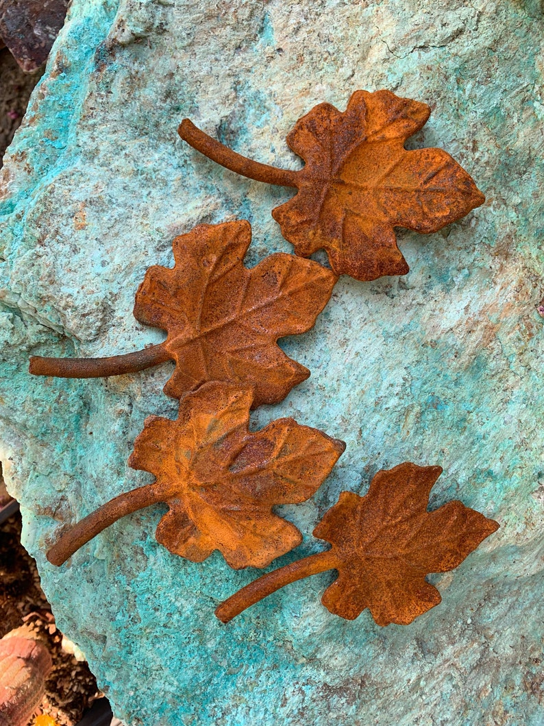 Rusty Metal Fall Maple Leaves 3 Sizes Autumn Leaves - Etsy