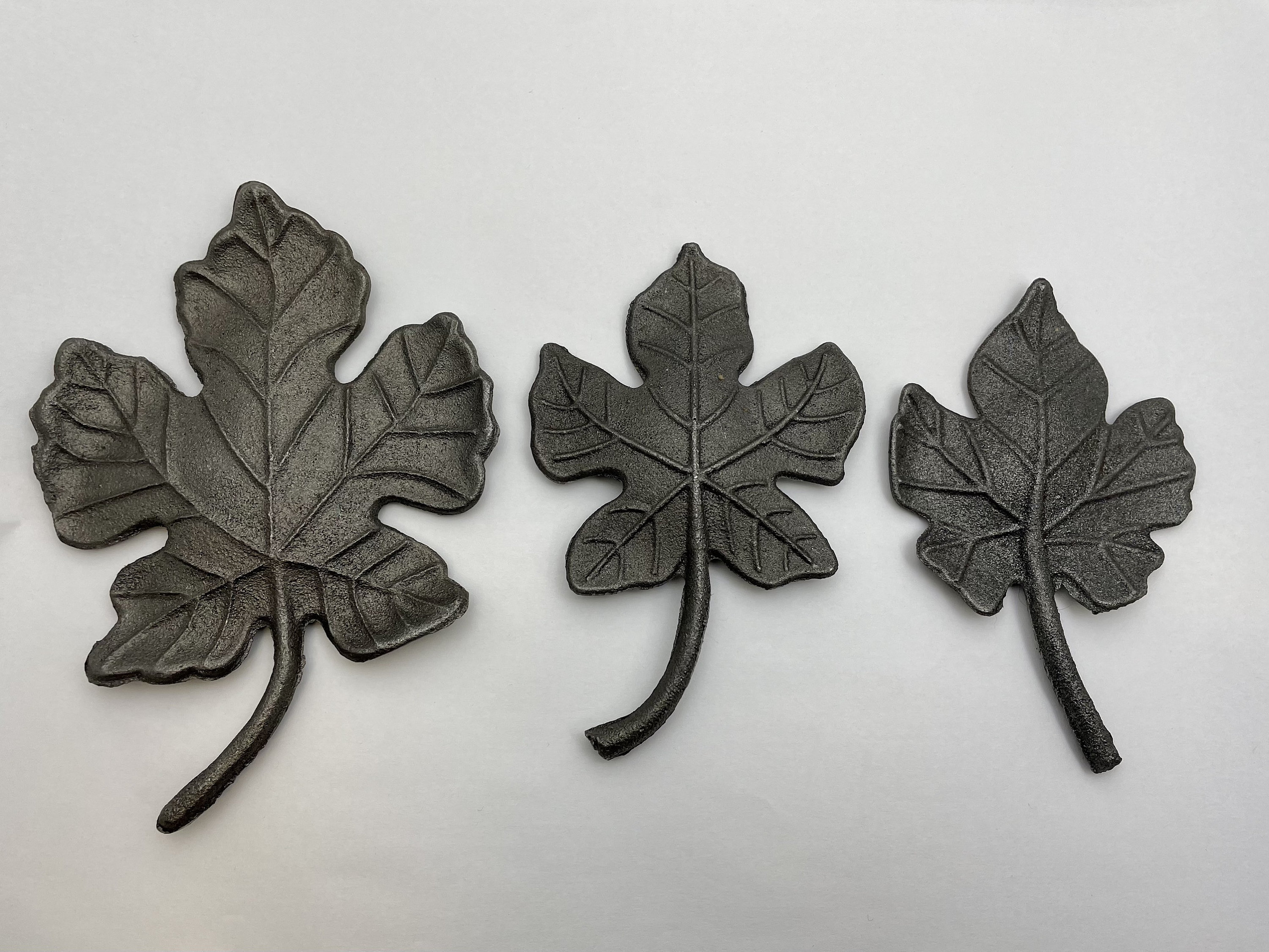 Metal Cast Iron Maple Leaf, Grape Leaf, Choose 3 Sizes, Autumn Leaves ...