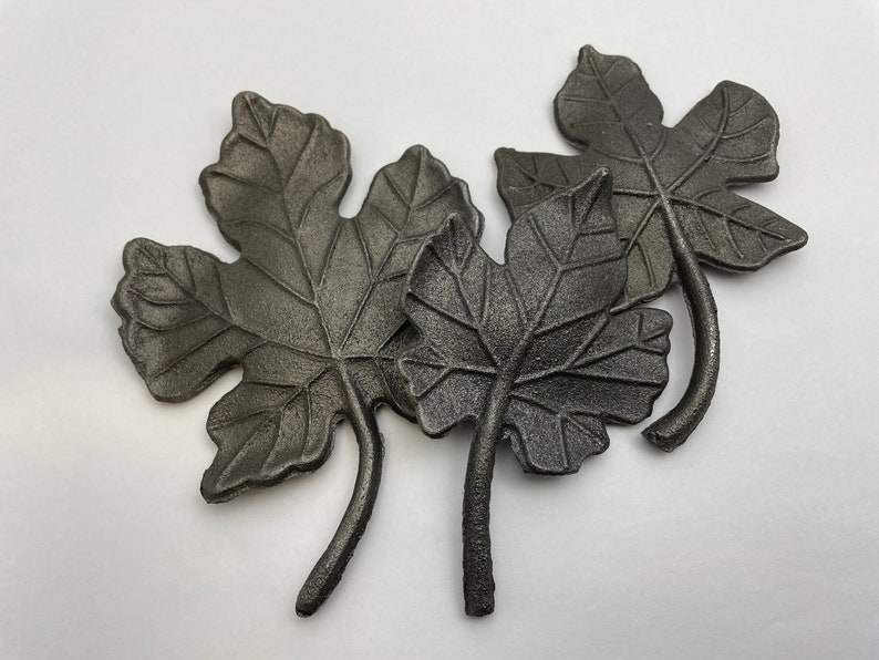 Metal Cast Iron Maple Leaf, Grape Leaf, Choose 3 Sizes, Autumn Leaves ...