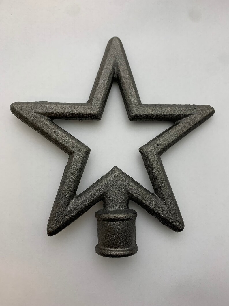 Cast Iron Star Top Flag Top Post Finial Spear Head - Etsy